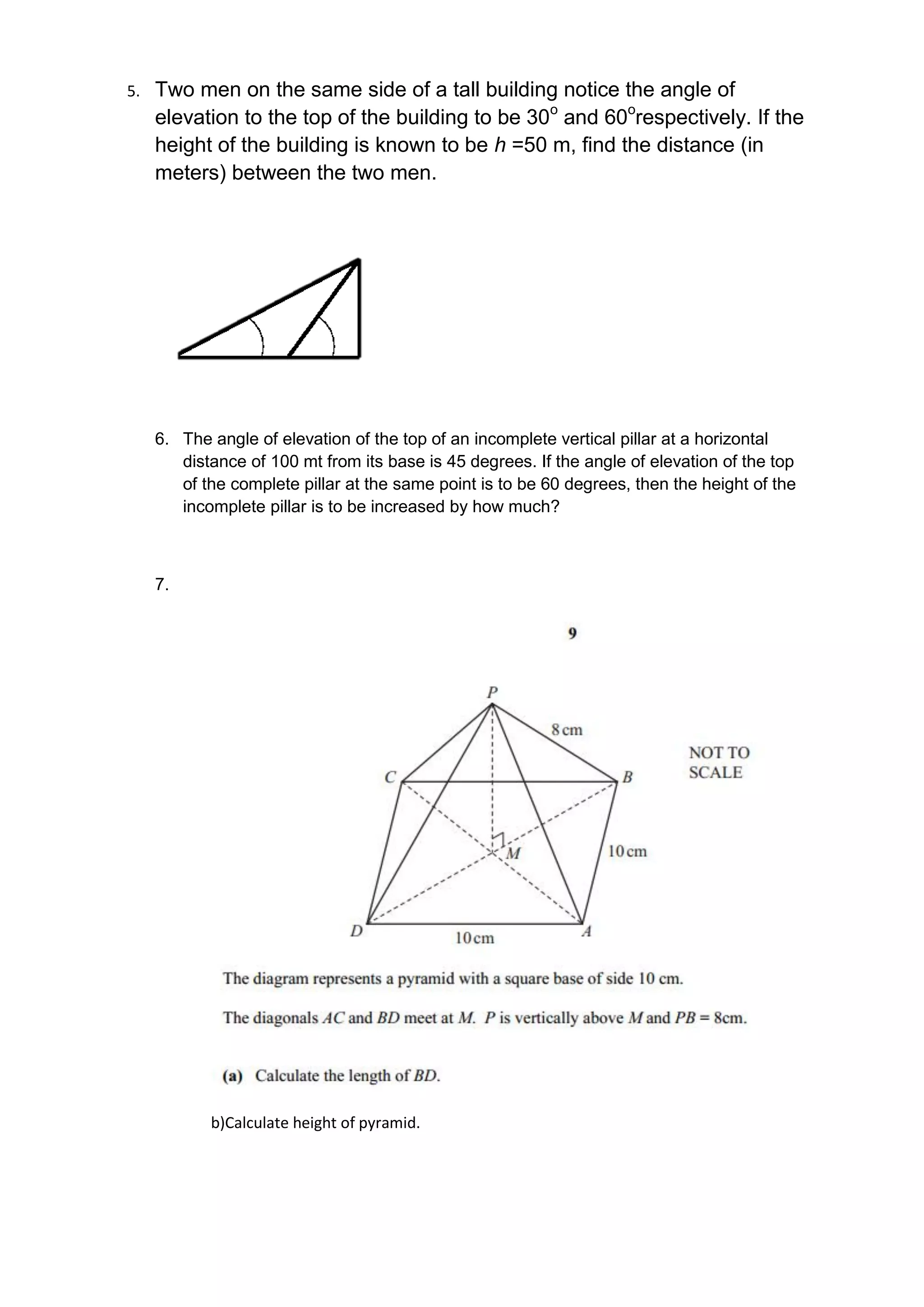 Trigonometry worksheet | PDF