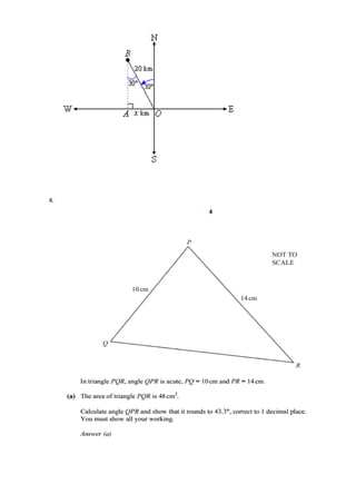 Trigonometry worksheet | PDF