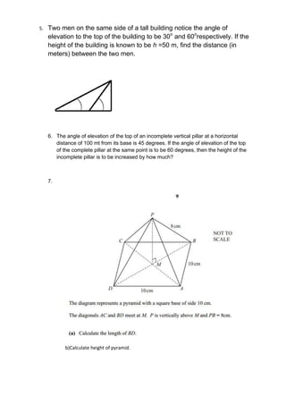 Trigonometry worksheet | PDF