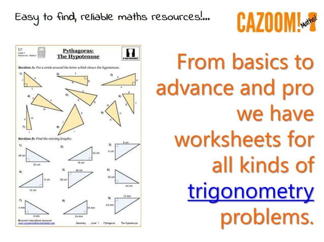 Trigonometry worksheets | PPT