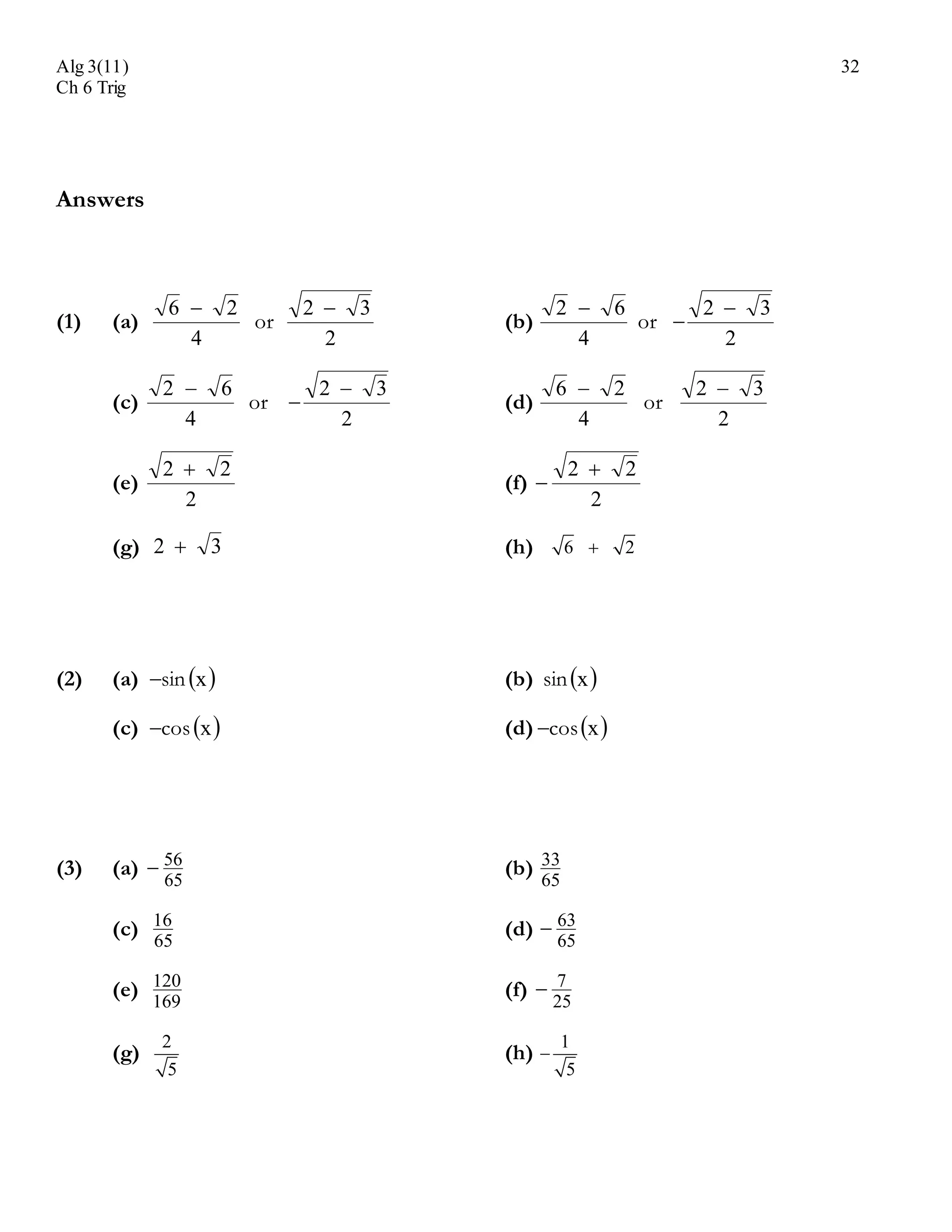 Trig packet1 000 | PDF