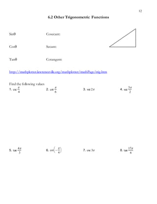 Trig packet1 000 | DOCX