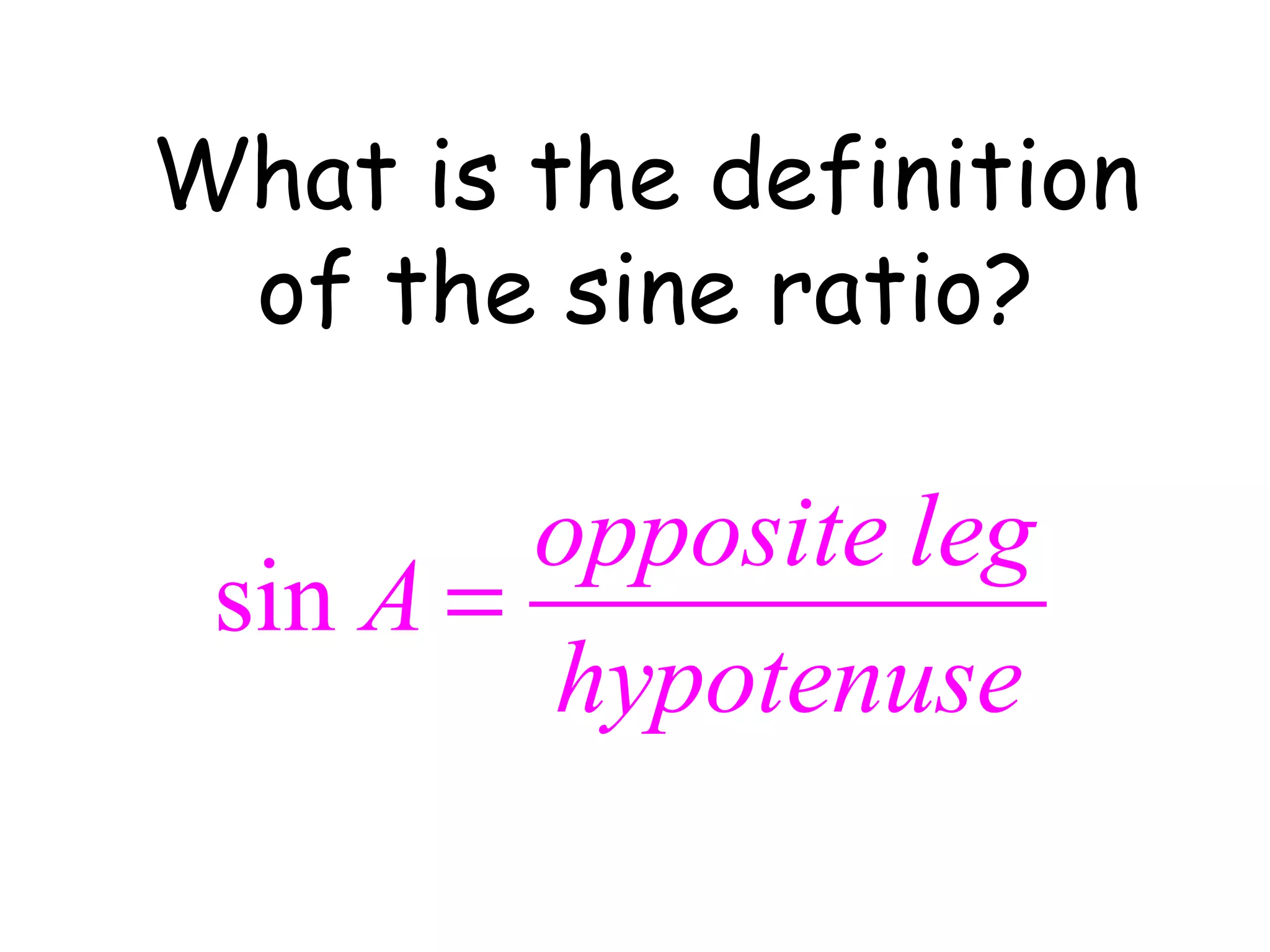 11.6: Sine, Cosine, Tangent | PPT
