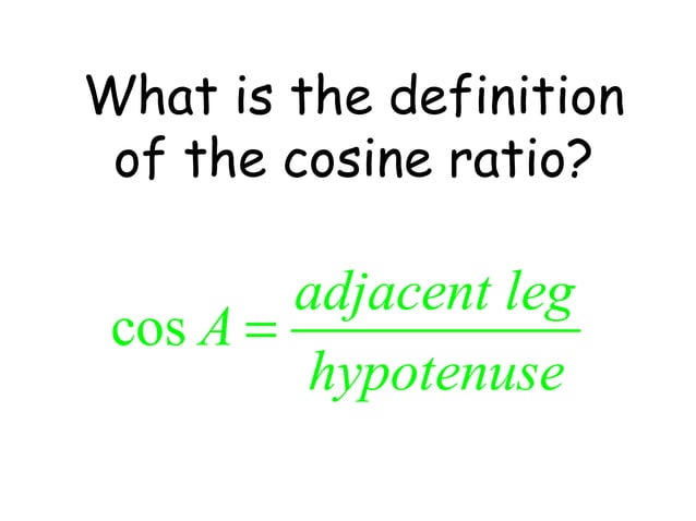 11.6: Sine, Cosine, Tangent | PPT