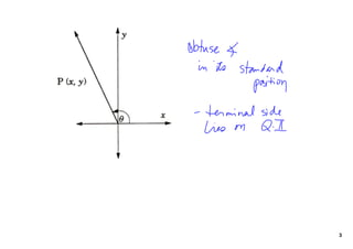 Trig Ratios Of Obtuse Angles | PDF
