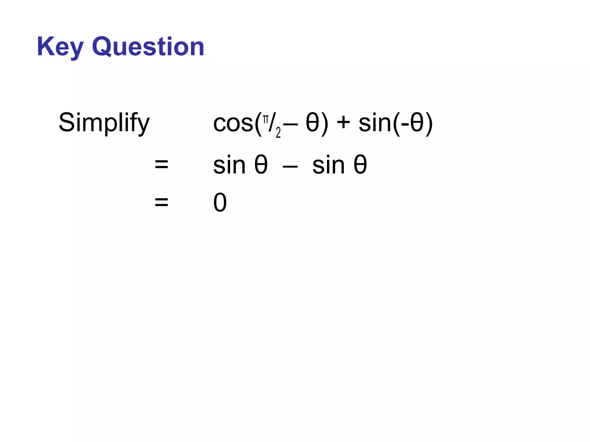 Trig relationships | PPT