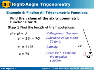Trig right triangle trig | PPT