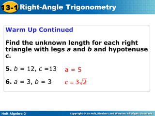 Trig right triangle trig | PPT