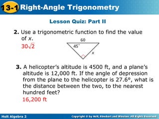 Trig right triangle trig | PPT