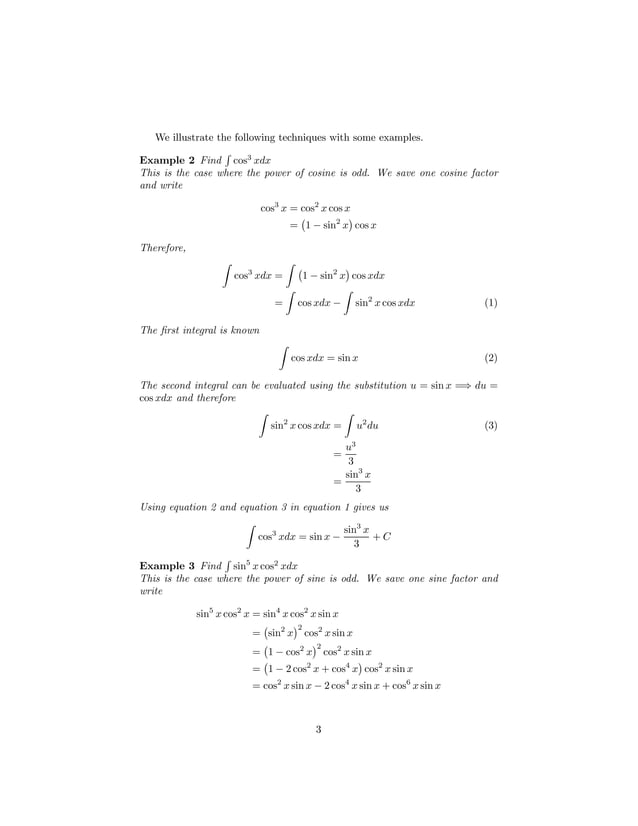 Trig substitution | PDF