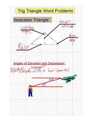 Trig triangles word probs | PDF