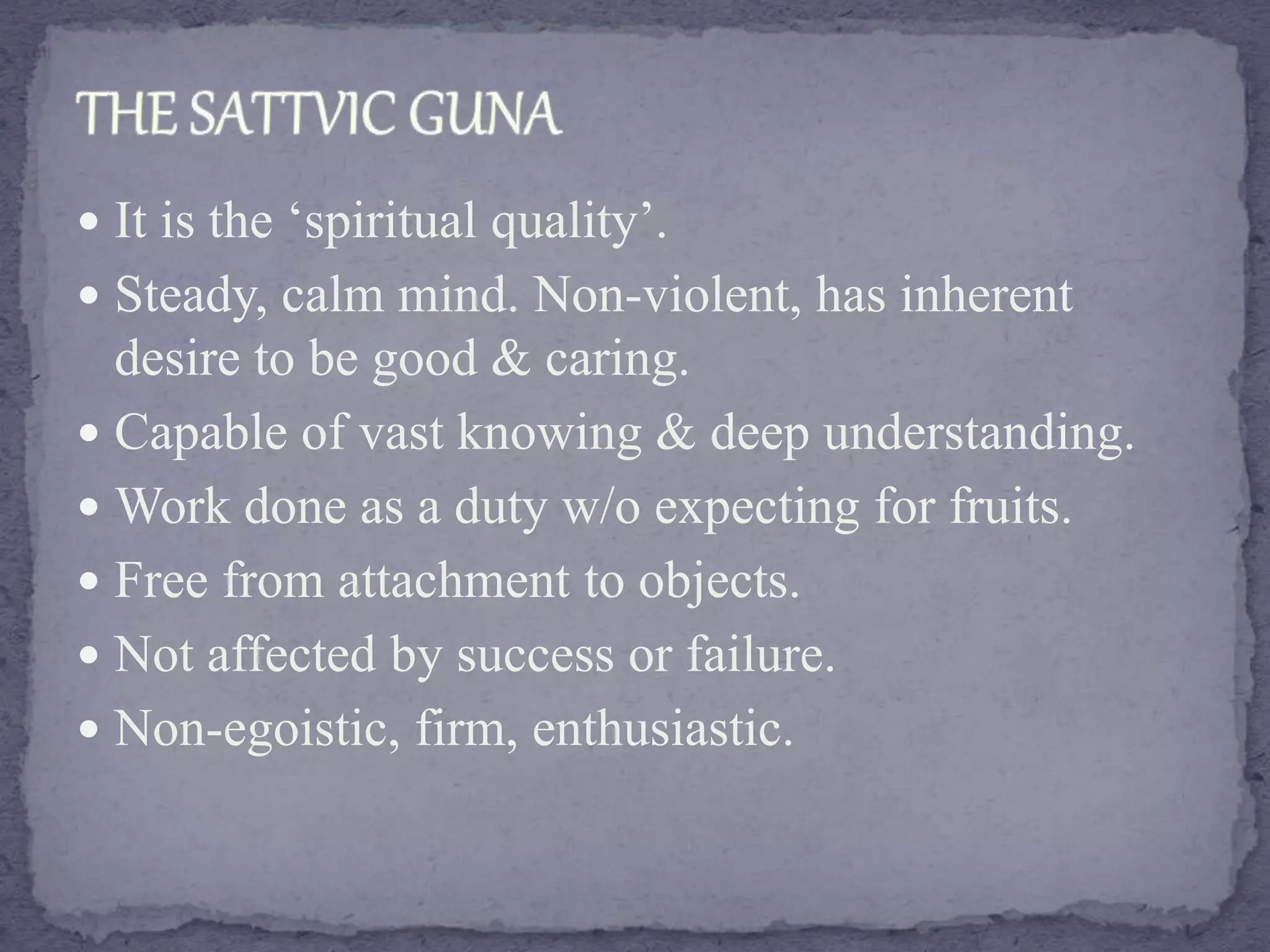 Triguna theory | PPSX