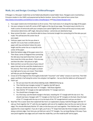 Making Trihexaflexagons | PDF