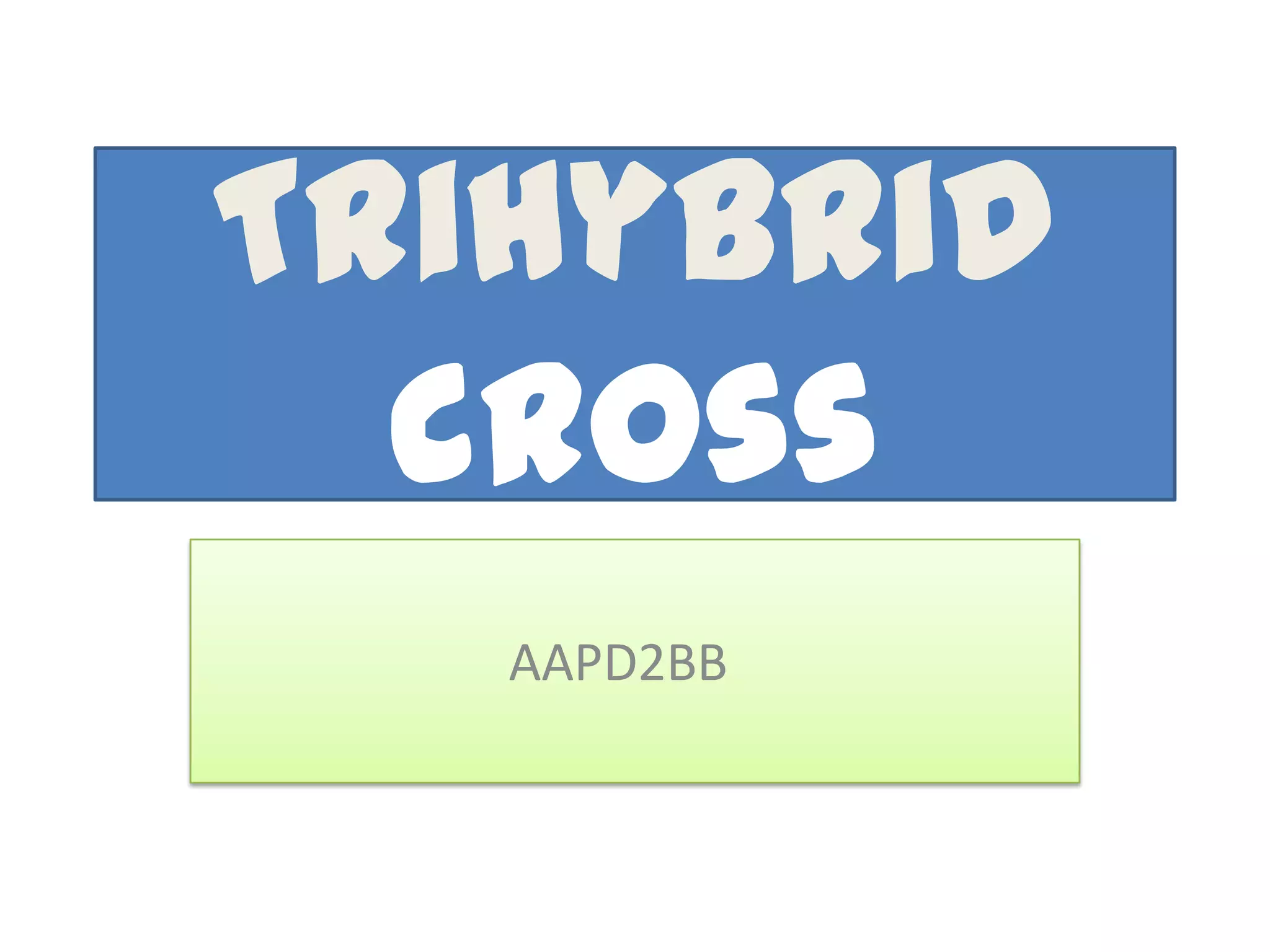 Trihybrid cross | PPTX