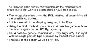 trihybrid cross , test cross chi squares | PPTX