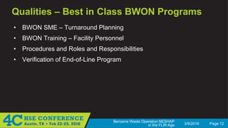 Benzene Waste Operations NESHAP in the FLIR Age | PPT