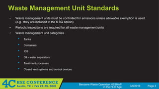 Benzene Waste Operations NESHAP in the FLIR Age | PPT