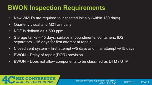 Benzene Waste Operations NESHAP in the FLIR Age | PPT