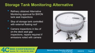 Benzene Waste Operations NESHAP in the FLIR Age | PPT