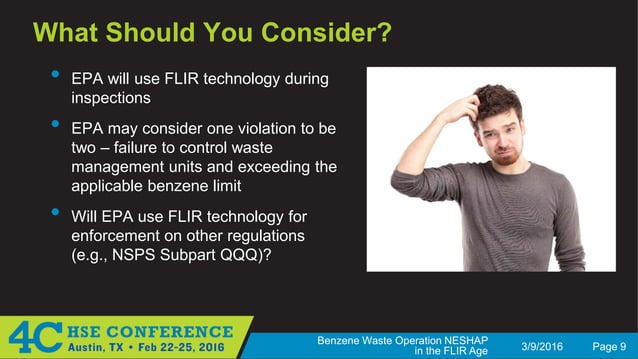 Benzene Waste Operations NESHAP in the FLIR Age | PPT