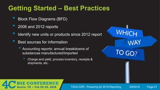 TSCA Chemical Data Report | PPT