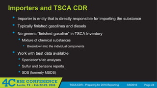 TSCA Chemical Data Report | PPT