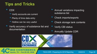 TSCA Chemical Data Report | PPT | Free Download