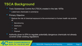 TSCA Chemical Data Report | PPT