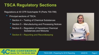TSCA Chemical Data Report | PPT | Free Download