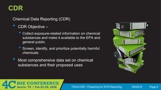 TSCA Chemical Data Report | PPT | Free Download