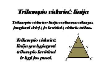 Trikampiu panašumas(teorija pavyzdžiai) | PPT
