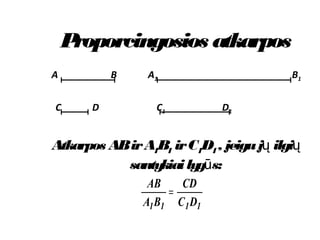 Trikampiu panašumas(teorija pavyzdžiai) | PPT