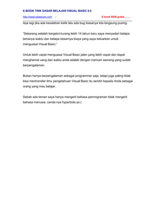 Trik dasarbelajarvisualbasic6babgratis | PDF