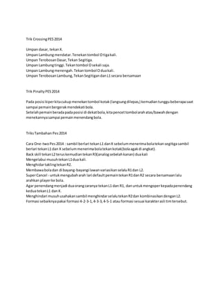 Trik pes 2014 | DOCX