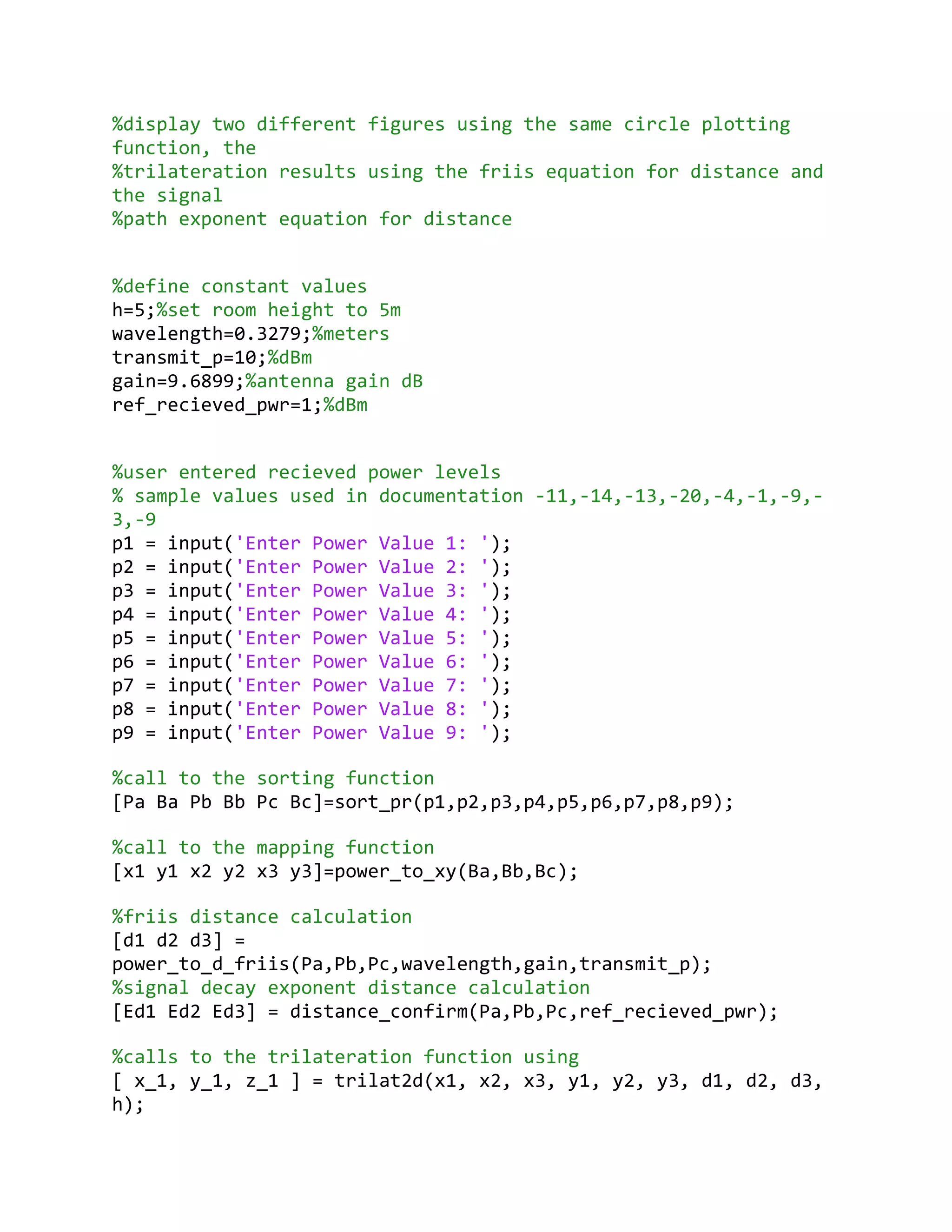 Trilateration Calculation Program for Location Tracking System | PDF