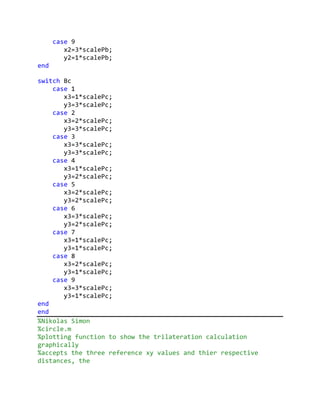 Trilateration Calculation Program for Location Tracking System | PDF
