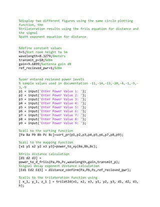Trilateration Calculation Program for Location Tracking System | PDF
