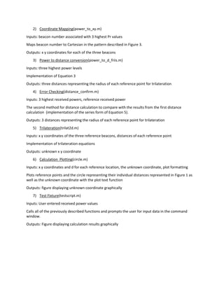 Trilateration Calculation Program for Location Tracking System | PDF