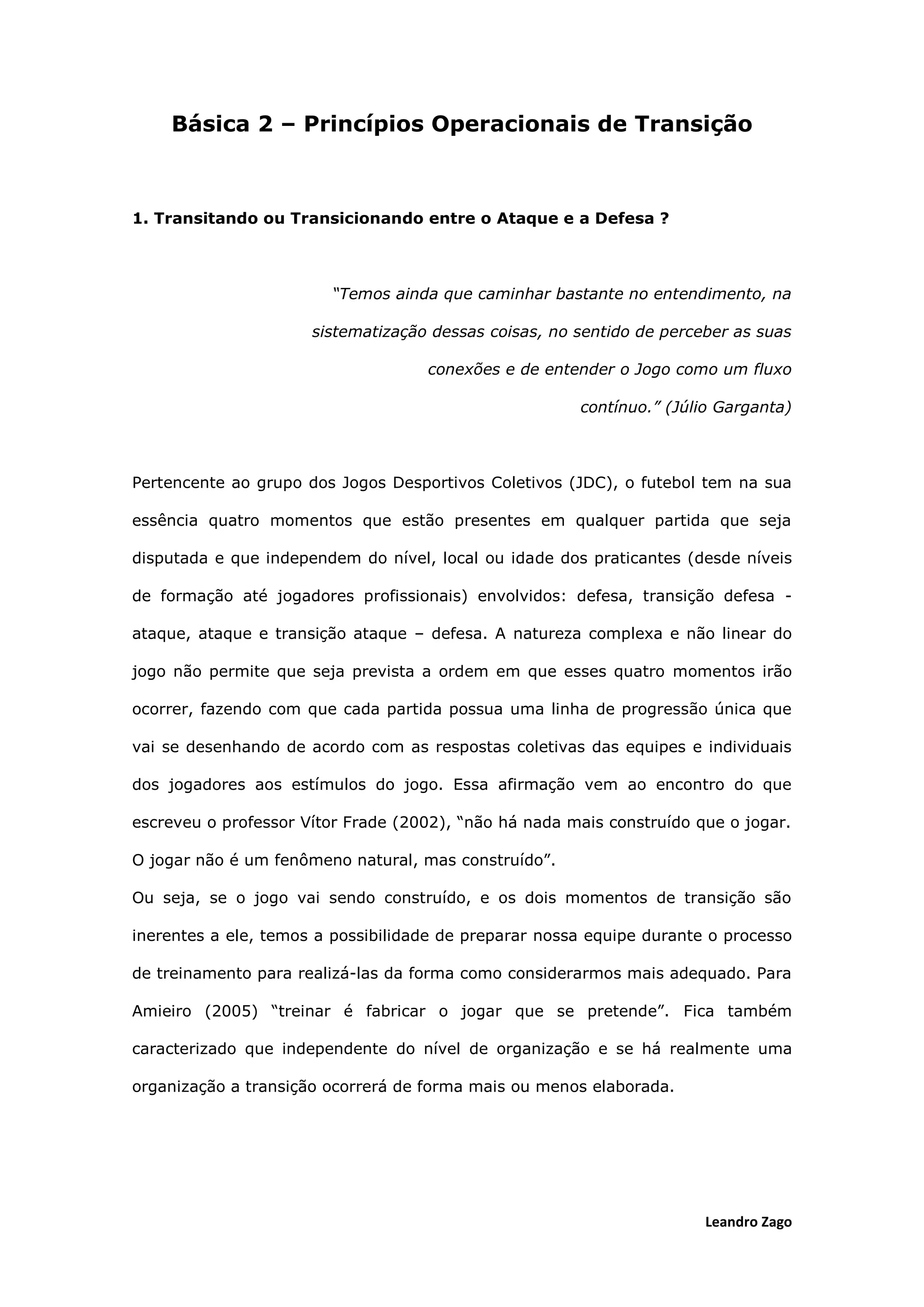 Princípios Operacionais de Transição | PDF