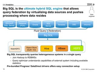 TDC2017 | POA Trilha BigData - IBM BigSQL - Engine de consulta de dados ...