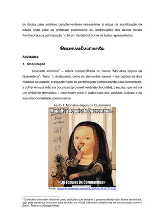 Trilha de leitura e produção textual MEMES | PDF