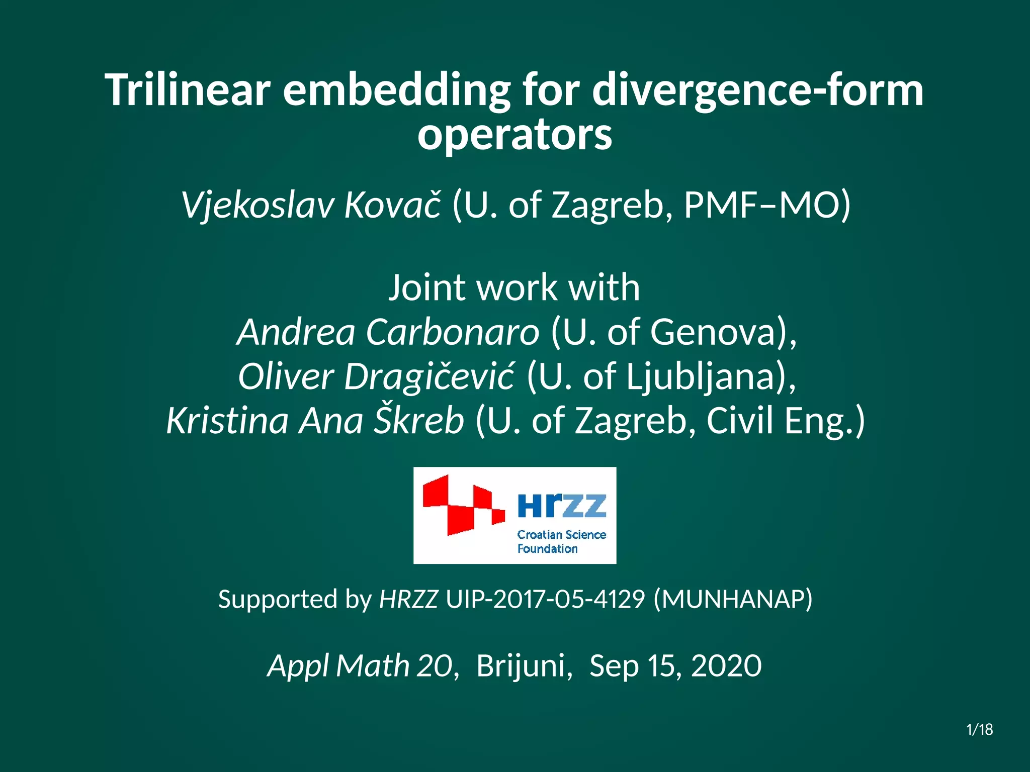 Trilinear embedding for divergence-form operators | PDF | Web Design ...