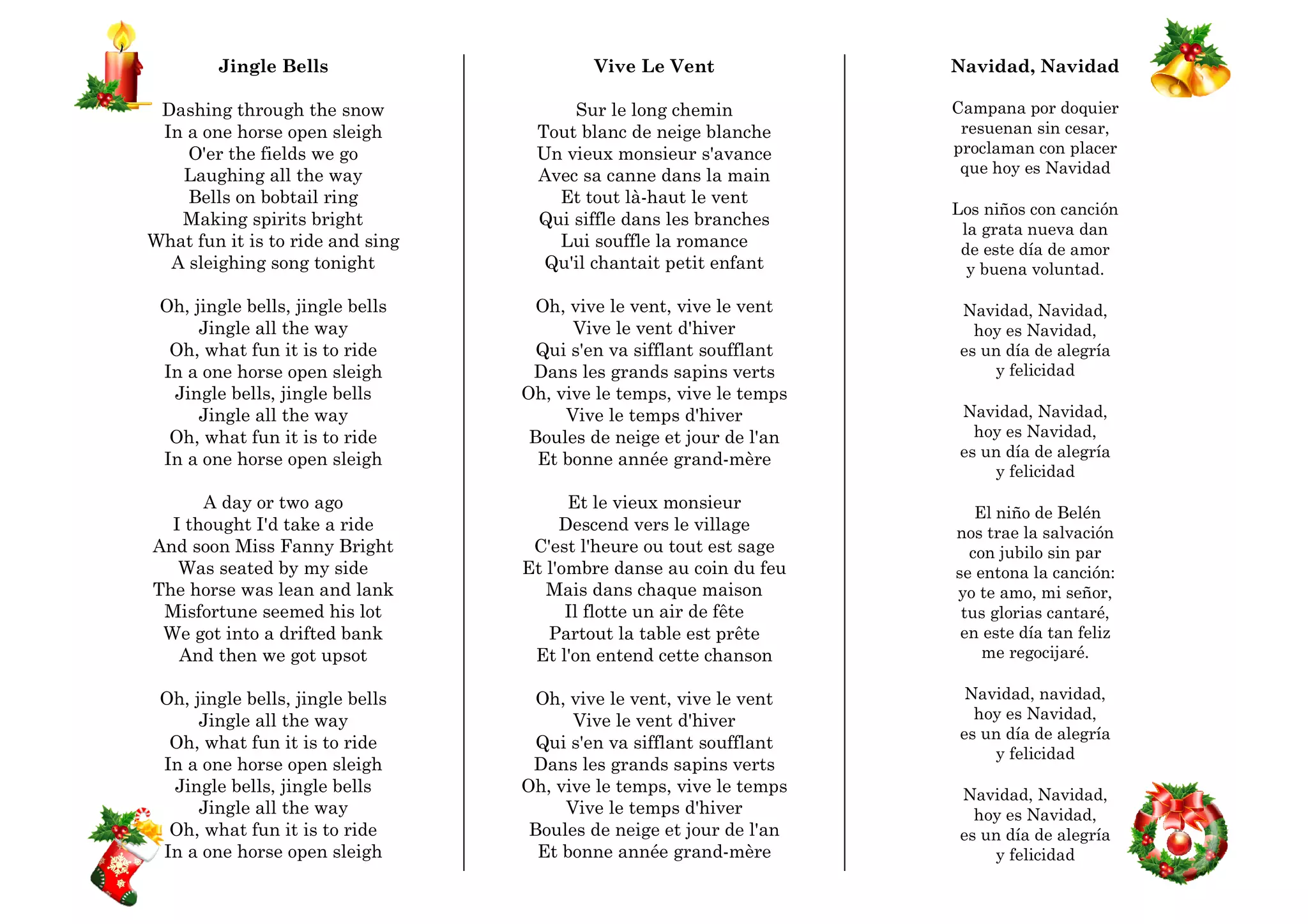 Trilingual jingle bells | PDF