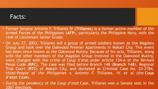 Antonio Trillanes vs. Salvador Medialdea Digest | PPTX