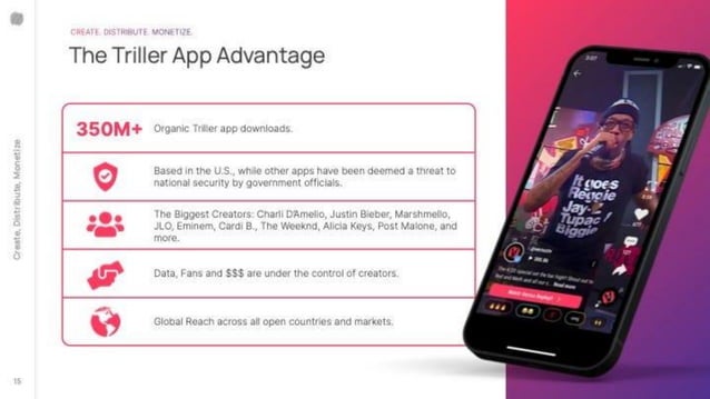 Triller's $500M pitch deck to go public | PDF | Technology & Computing