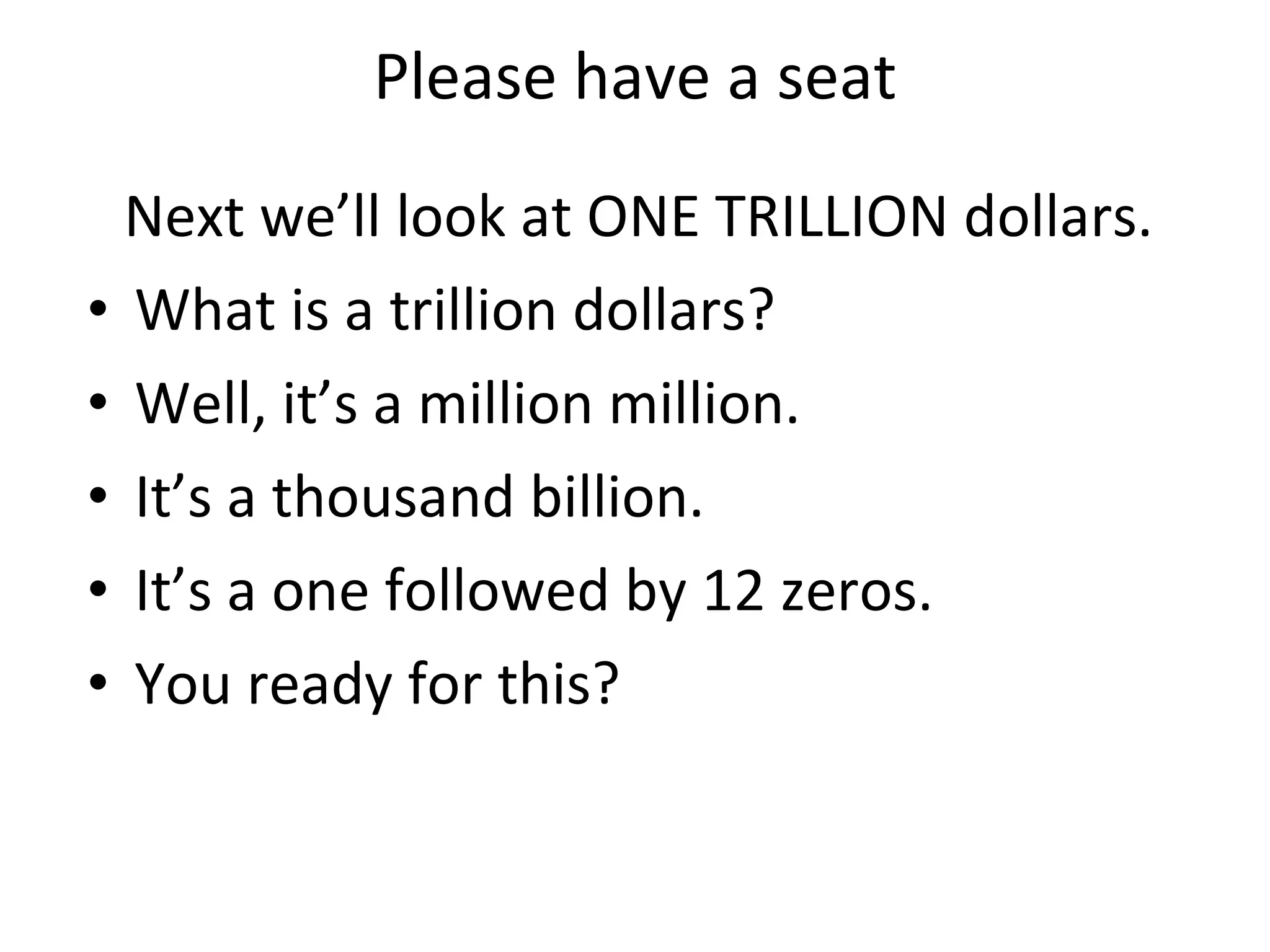 What's A Trillion | PPTX