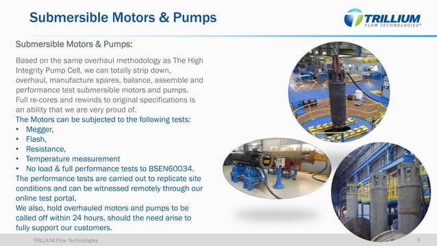 Trillium Flow Technologies: Alloa Service Centre Capabilities | PDF