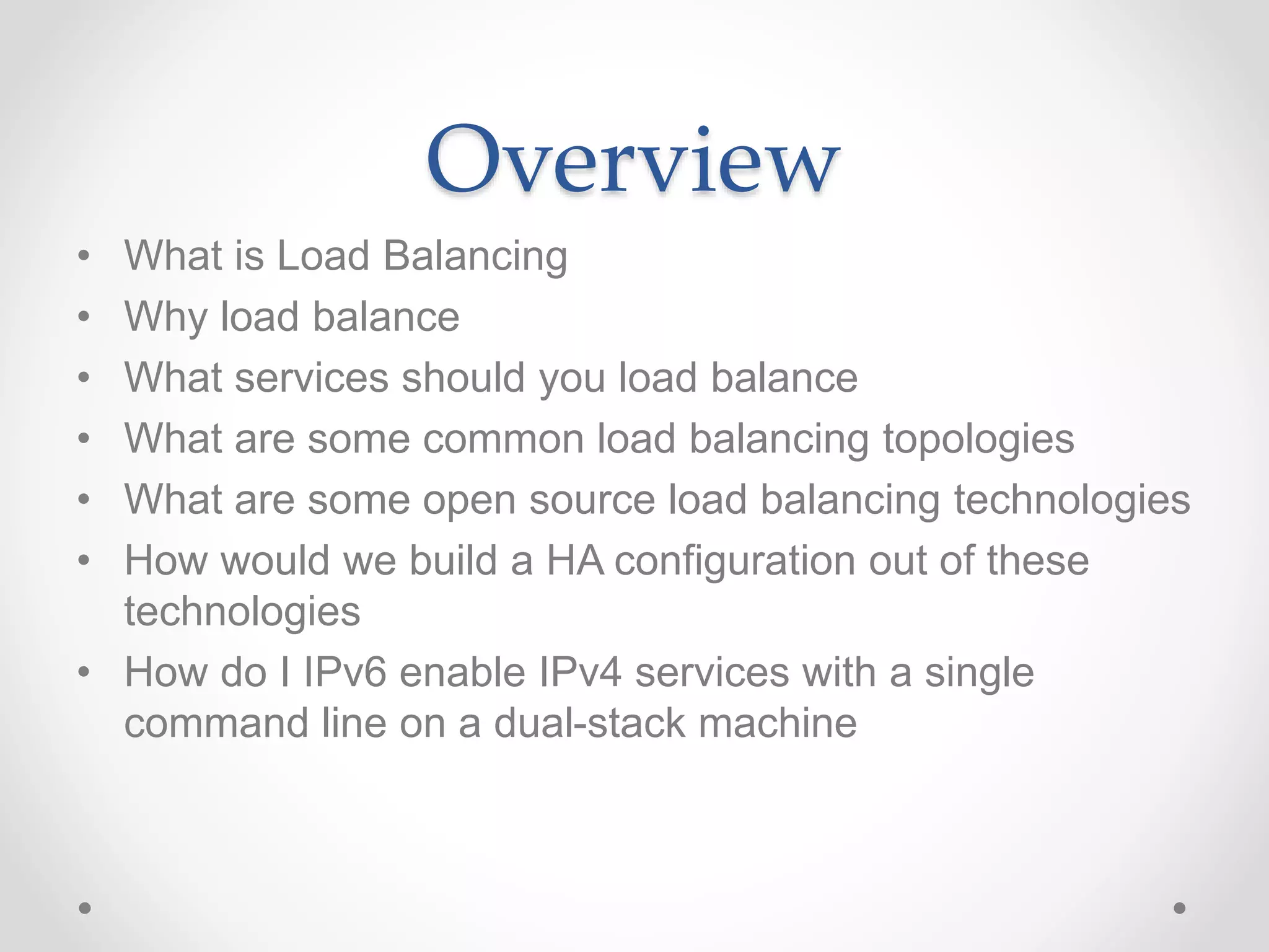 Load Balancing | PPTX