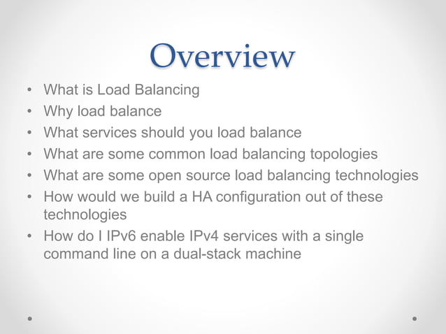 Load Balancing | PPTX | Computer Networking | Computing