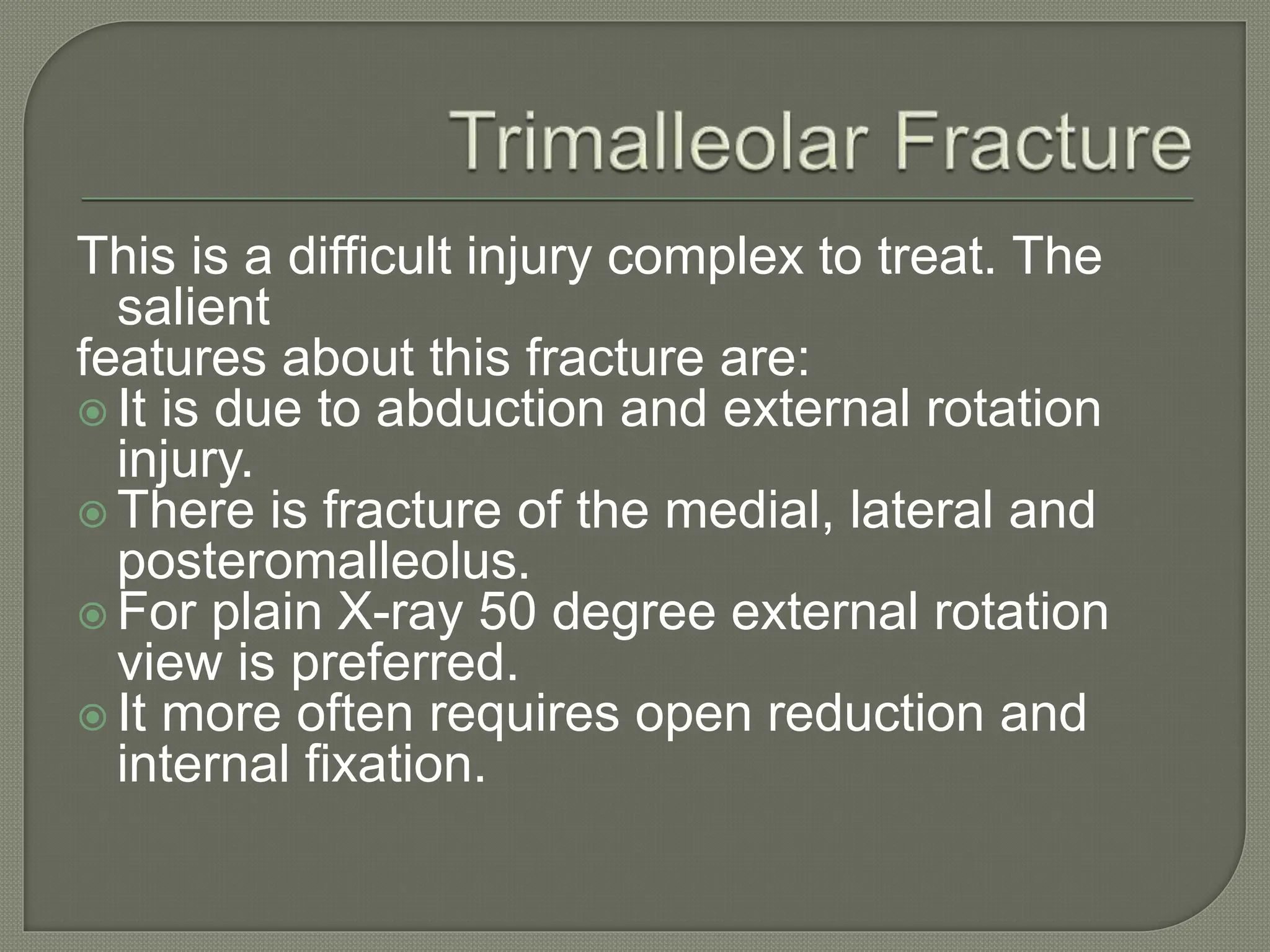 Trimalleolar Fracture.pptx. . | PPTX